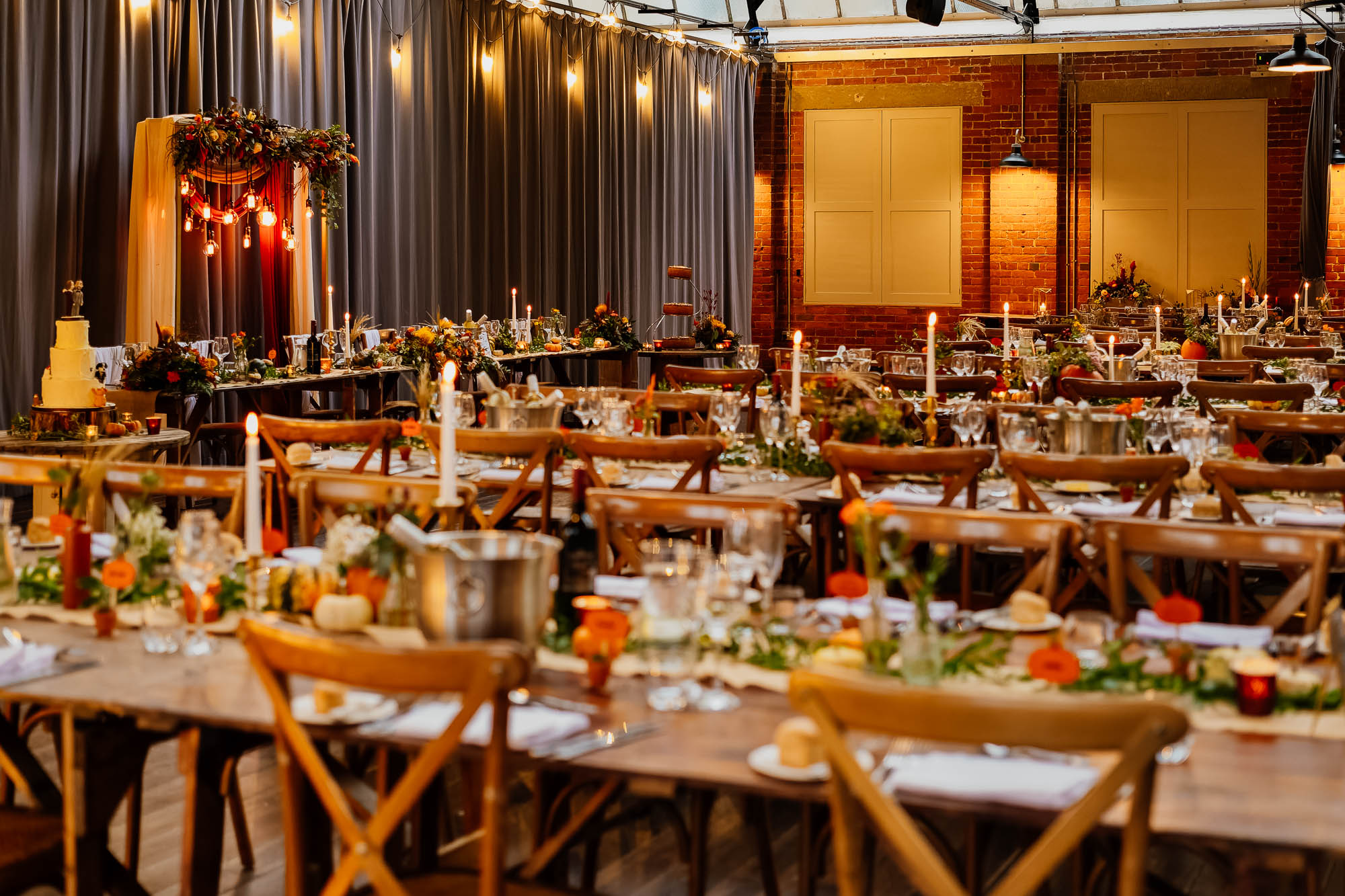 A Stylish Autumnal Pumpkin-Filled Wedding at The Venue