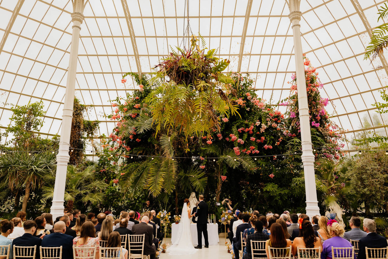 Colourful Wedding Photography at the Palm House in Sefton Park